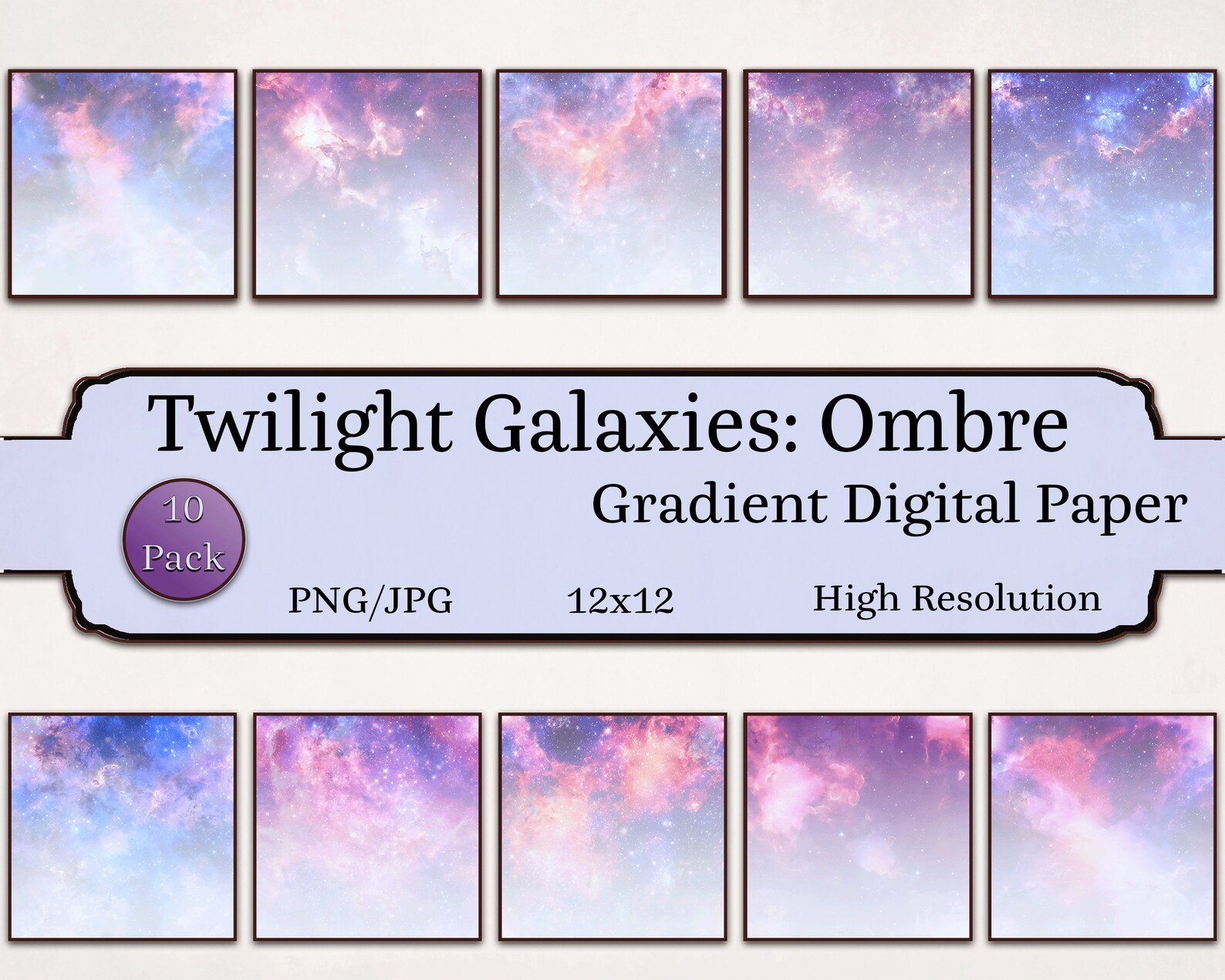 Galaxy Ombre Digital Paper Ombre Pattern Gradient Digital Paper Galaxy ...