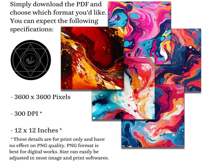 Colorful Marbled Digital Paper Marble Pattern Seamless Digital Paper ...