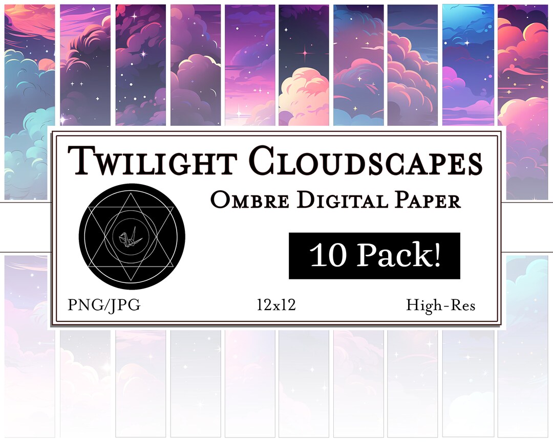 Purple Clouds Ombre Digital Paper Ombre Pattern Gradient Digital Paper ...
