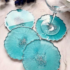 Handmade Resin Coasters | Custom Epoxy Drink Coasters | Unique Home ...