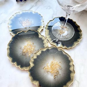 Handmade Resin Coasters | Custom Epoxy Drink Coasters | Unique Home ...