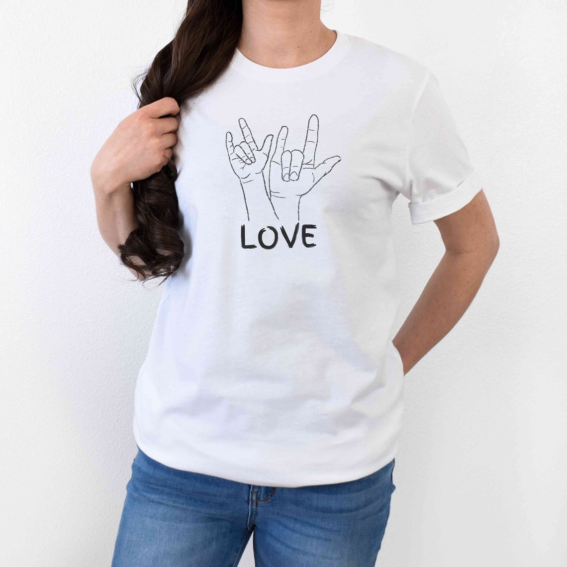 Asl Asl Shirt Asl Gift Sign Language Shirt Love Shirt - Etsy