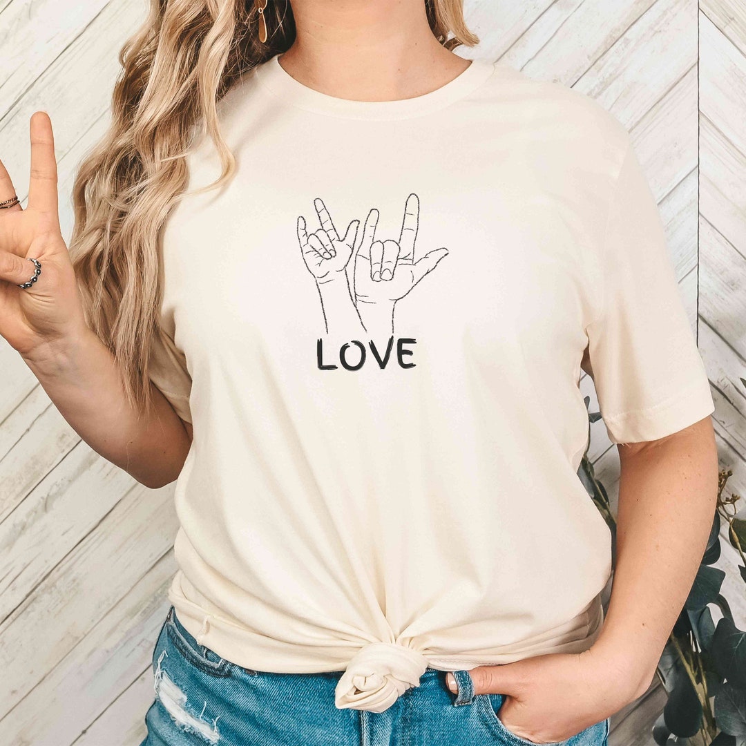 Asl Asl Shirt Asl Gift Sign Language Shirt Love Shirt - Etsy