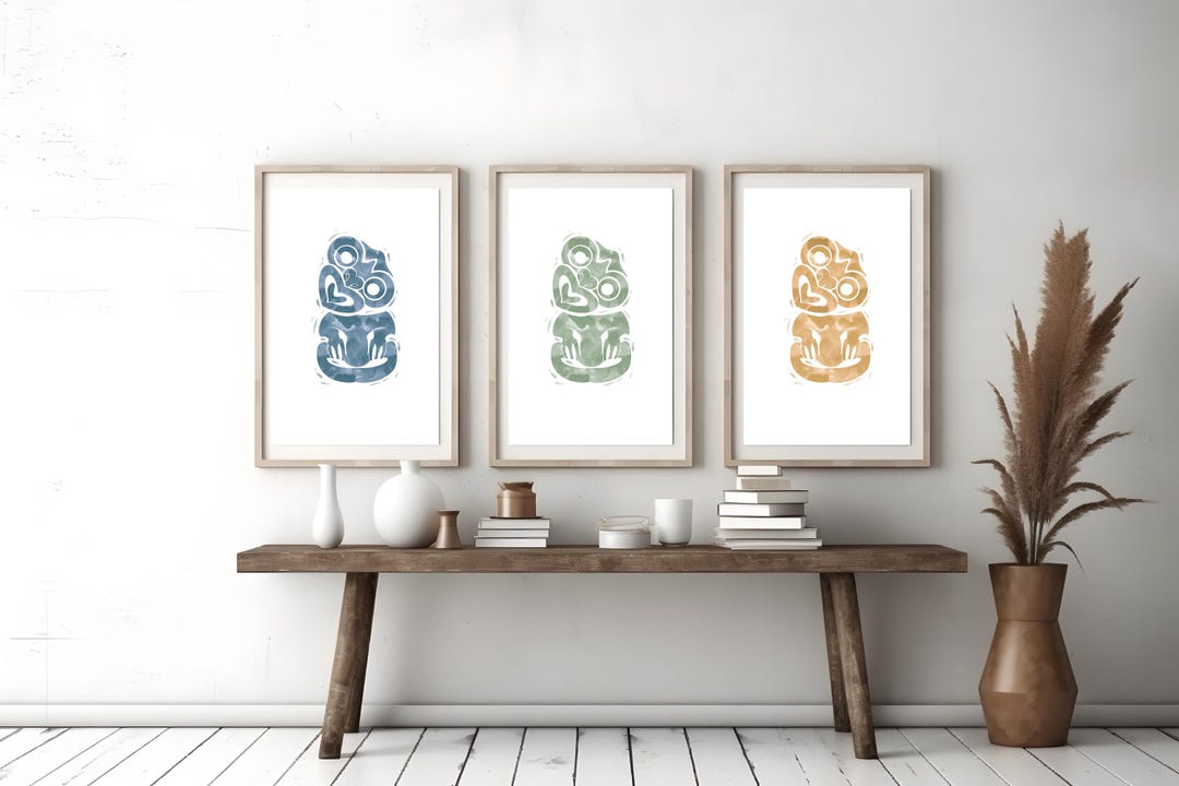 Maori Art Tiki Bundle Portrait Wall Art Printable Digital Download - Etsy