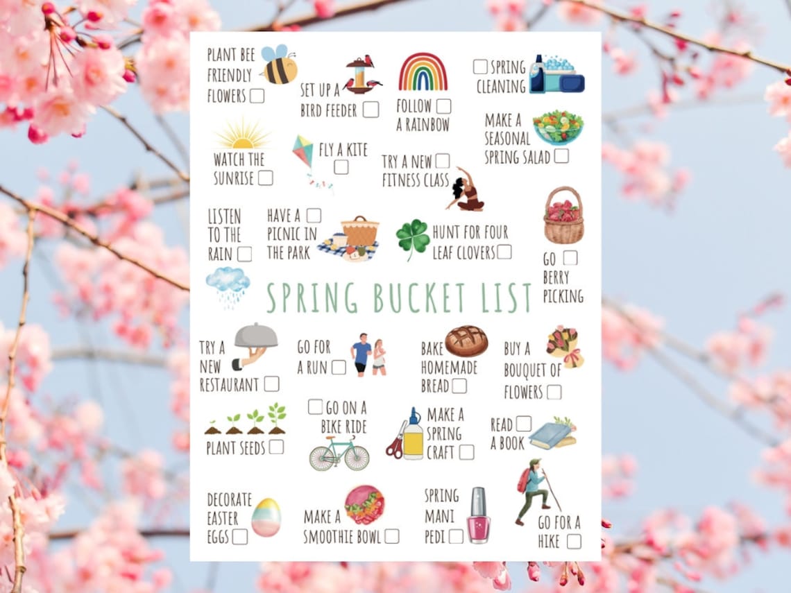 Seasonal Bucket List - All 4 Seasons - Etsy
