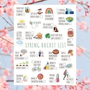 Seasonal Bucket List - All 4 Seasons - Etsy