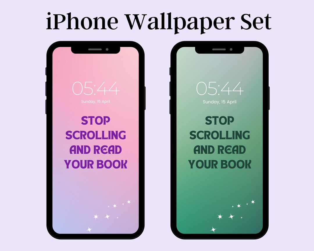 Stop Scrolling Phone Wallpaper, Magical Phone Background, Book ...
