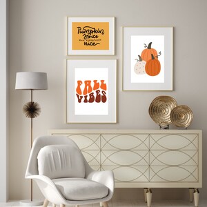 Fall Vibes Set of 8 Prints Fall Poster Printable Autumn Wall - Etsy