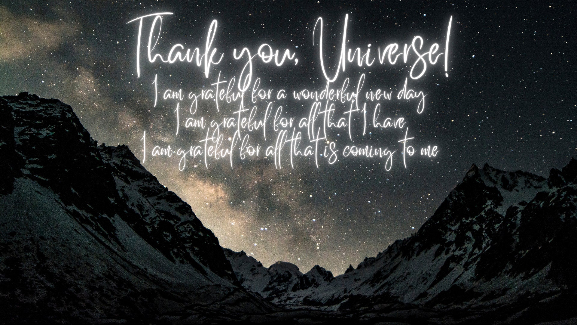 Affirmation, Desktop Wallpaper, Digital File, Universe, Stars Sky ...