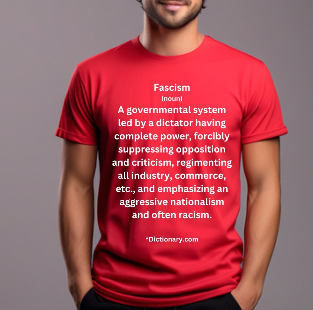 Fascism Definition Tee - Unisex Crewneck Cotton Blend T-shirt ...