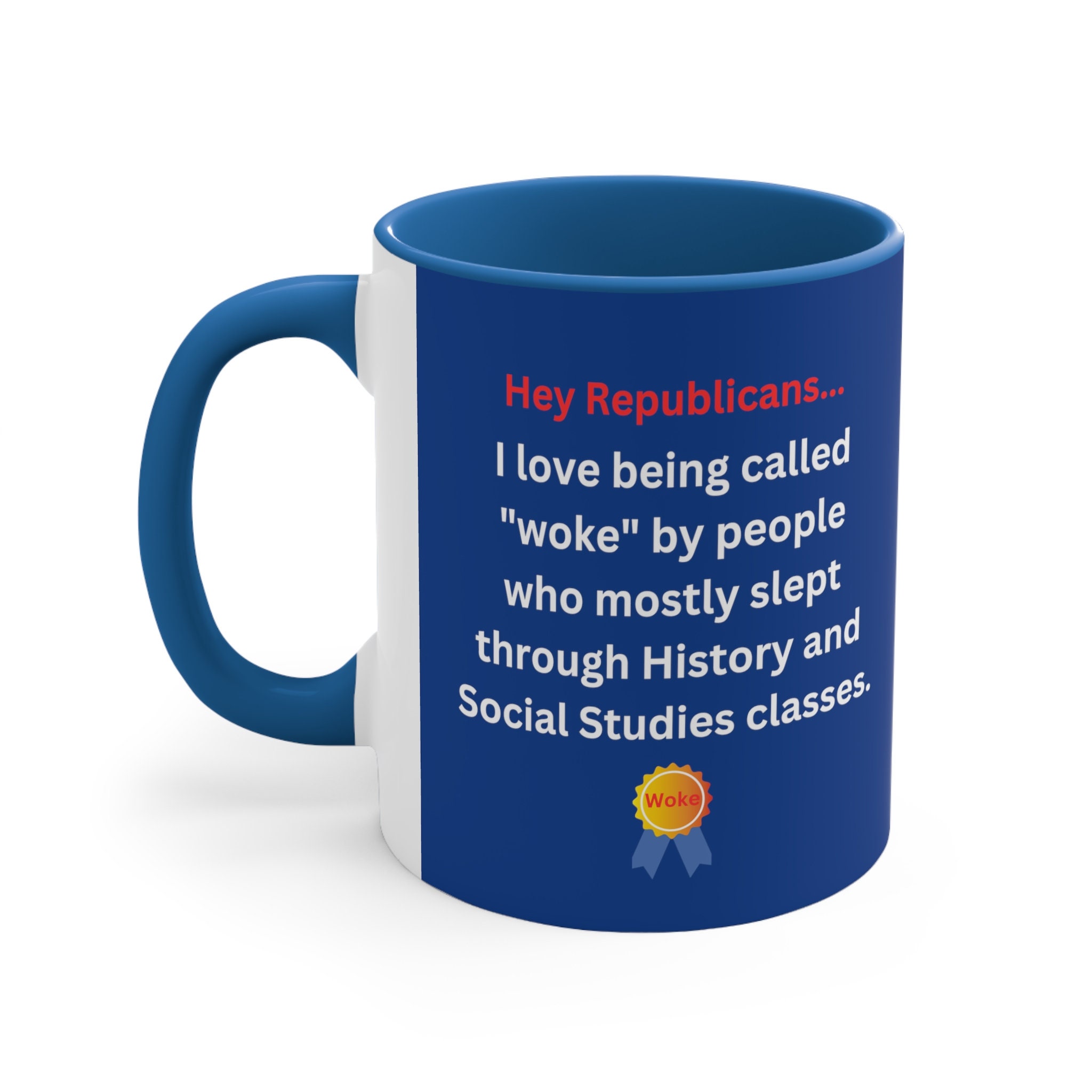 Democrat Woke Mug an 11oz Blue Ceramic Mug - Etsy