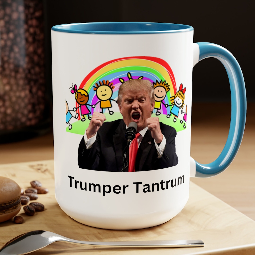 Donald Trump Tantrum Mug, Two-tone Coffee Mugs, 15oz - Etsy