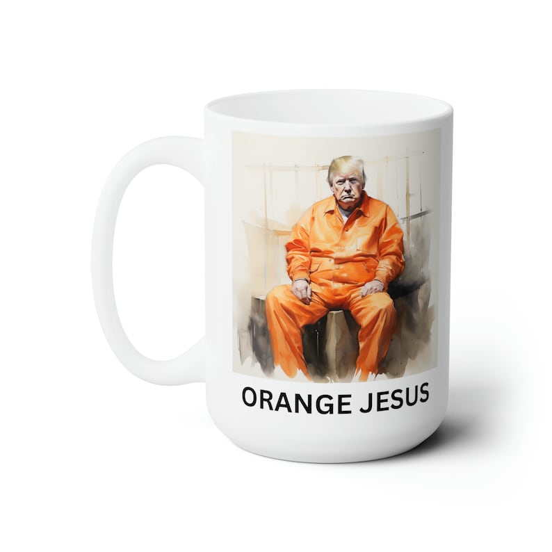 Donald Trump Orange Jesus Mug, Gloss White Ceramic Mug 15oz - Etsy