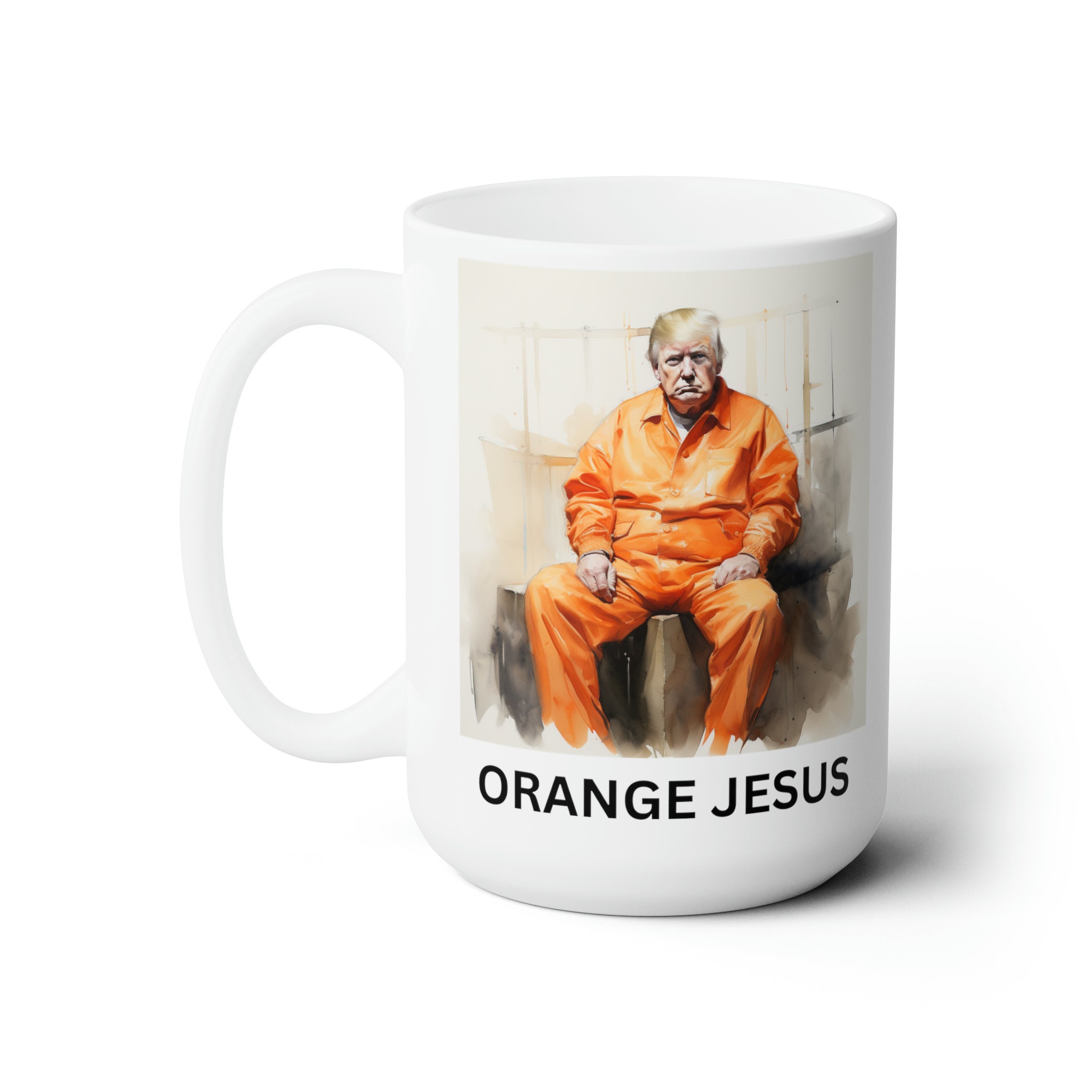 Donald Trump Orange Jesus Mug, Gloss White Ceramic Mug 15oz - Etsy
