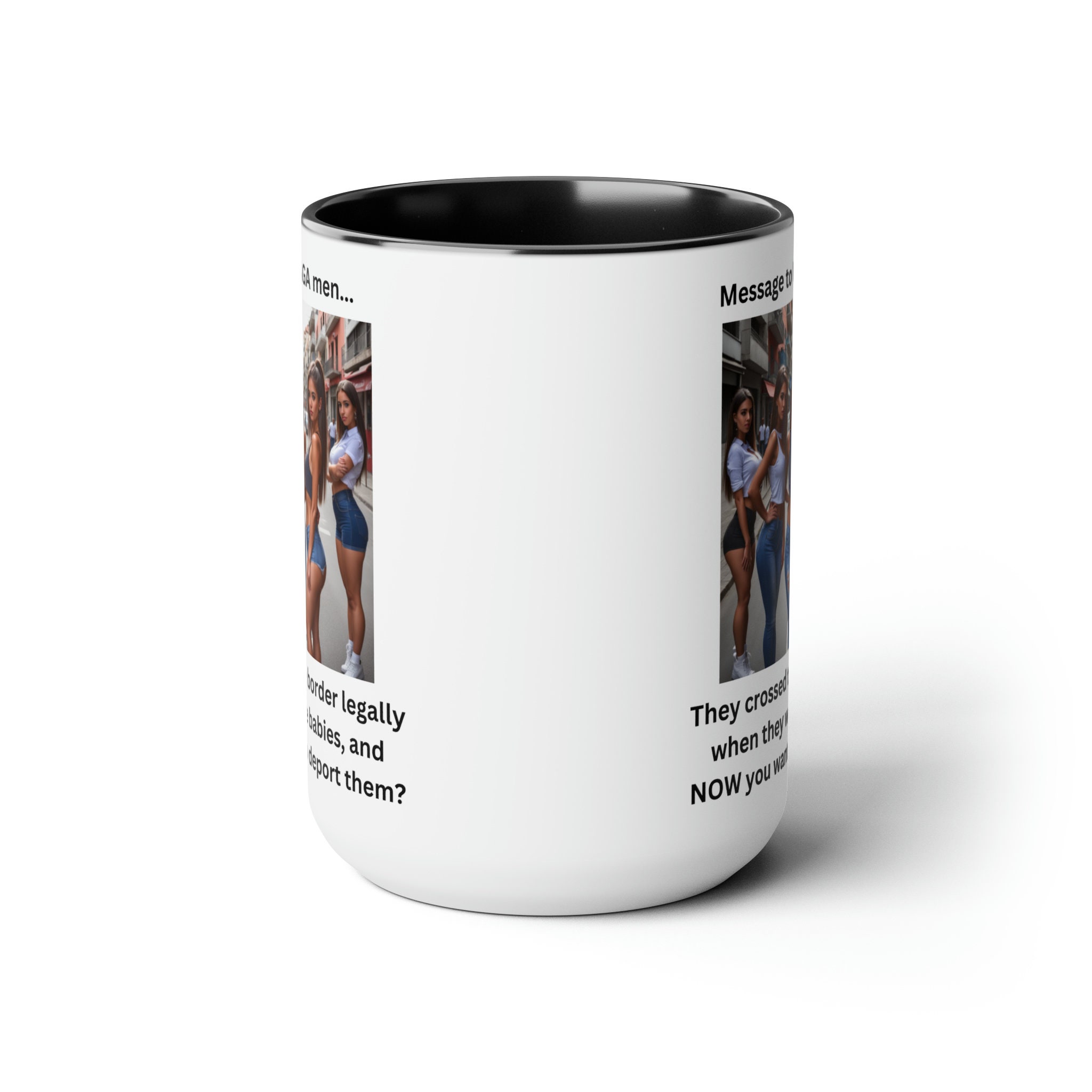 Breaking Borders Mug, Empowering Message for Dreamers, 15oz Two-tone ...