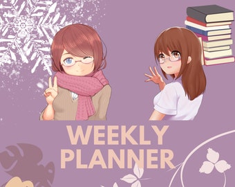 Anime-themed Weekly Planner : Cute Anime Undated Digital and Printable ...