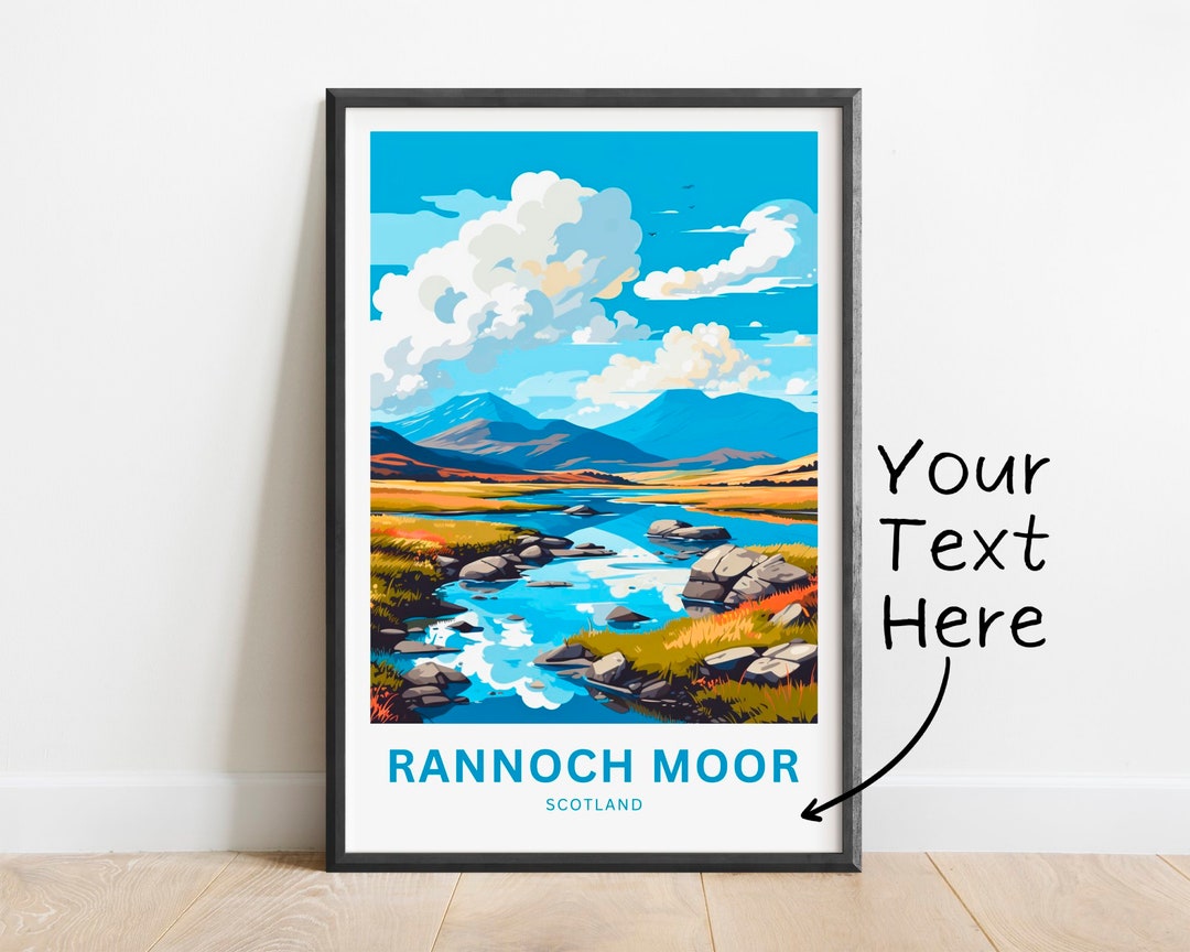 Personalized Rannoch Moor Travel Print - Rannoch Moor Poster, Scotland ...