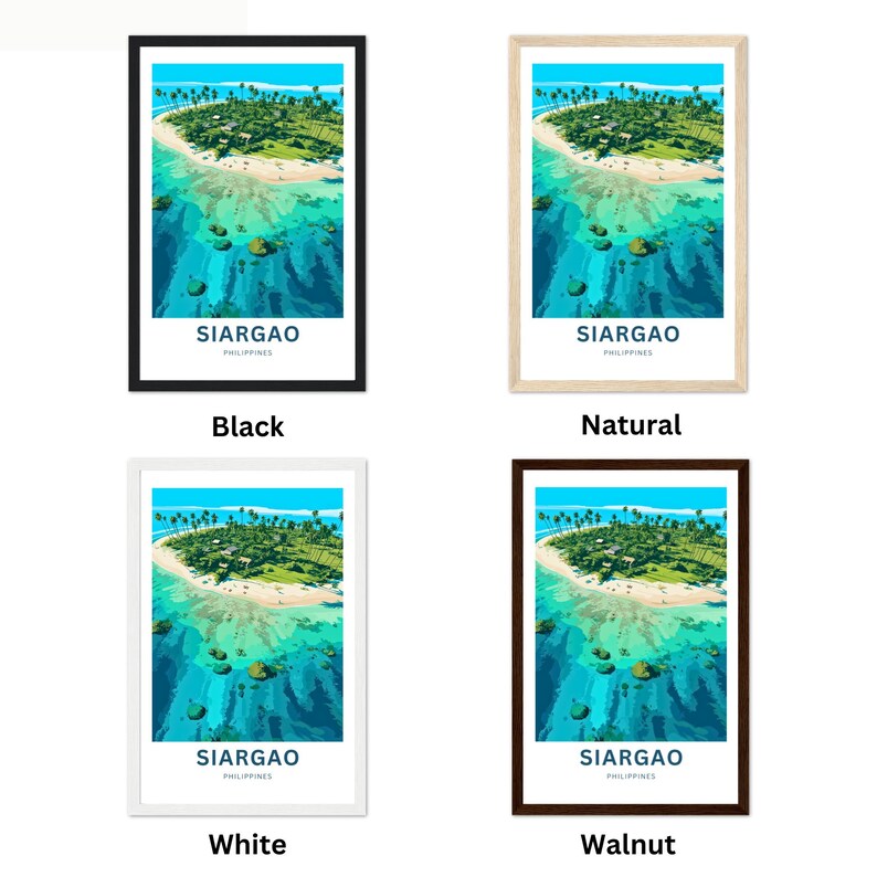 Siargao Travel Print - Siargao Poster, Philippines Wall Art, Framed ...