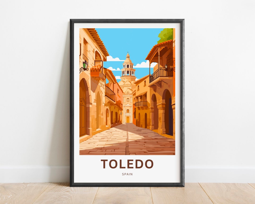 Toledo Travel Print - Toledo Poster, Spain Wall Art, Wall Decor, Framed ...