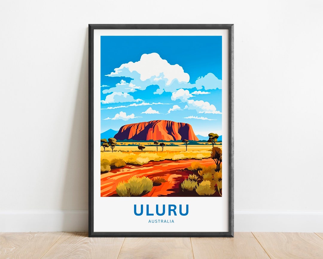 Uluru Travel Print - Uluru Poster, Ayers Rock Print, Australia Wall Art ...