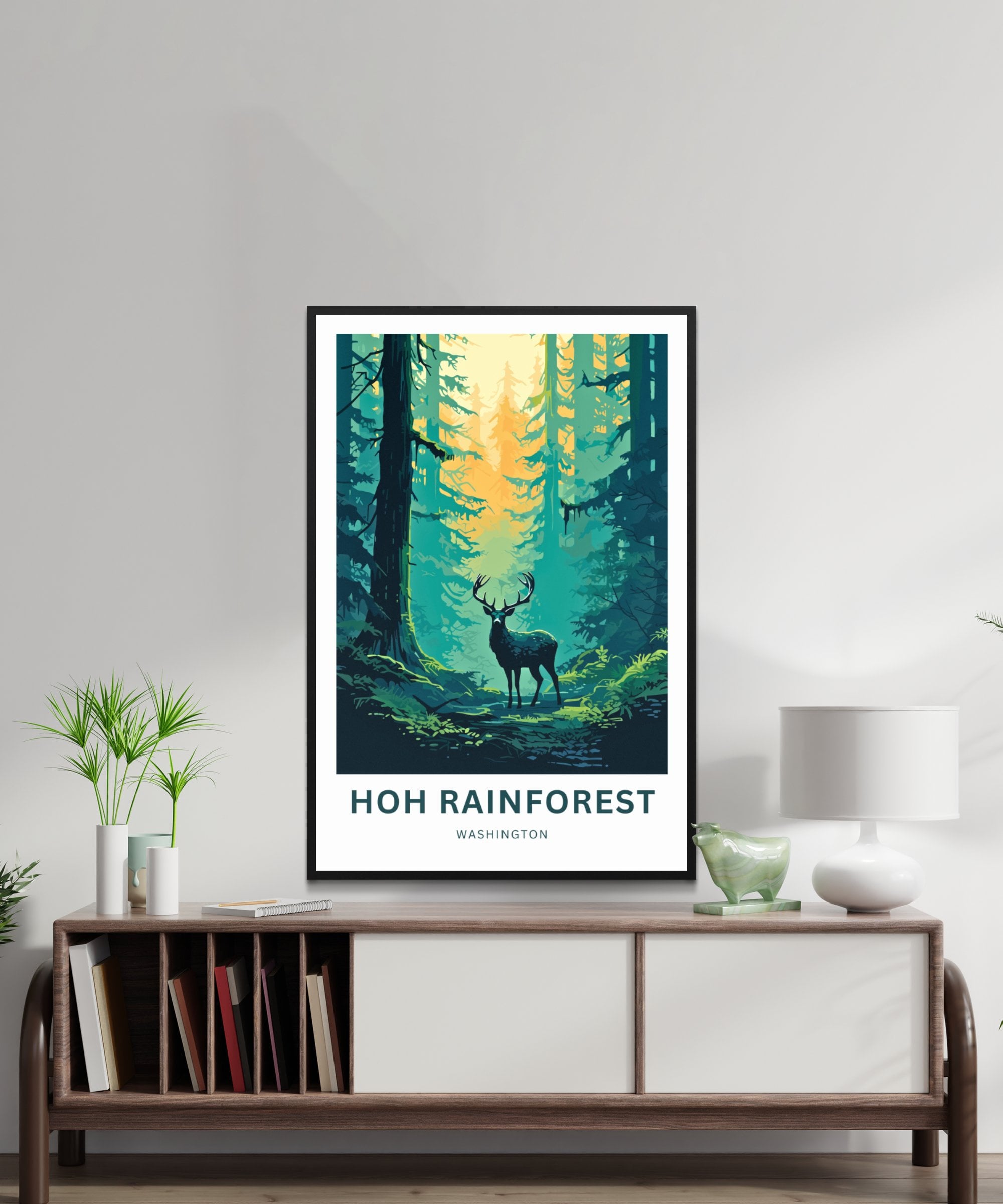 Hoh Rainforest Travel Print - Hoh Rainforest Poster, Olympic National ...