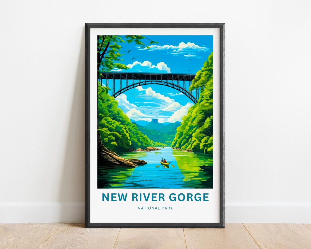 New River Gorge National Park Travel Print - New River Gorge Poster ...