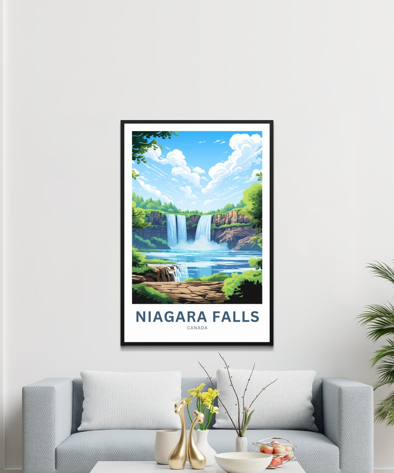 Niagara Falls Wall Art Print (minimalist Travel Decor) - Etsy