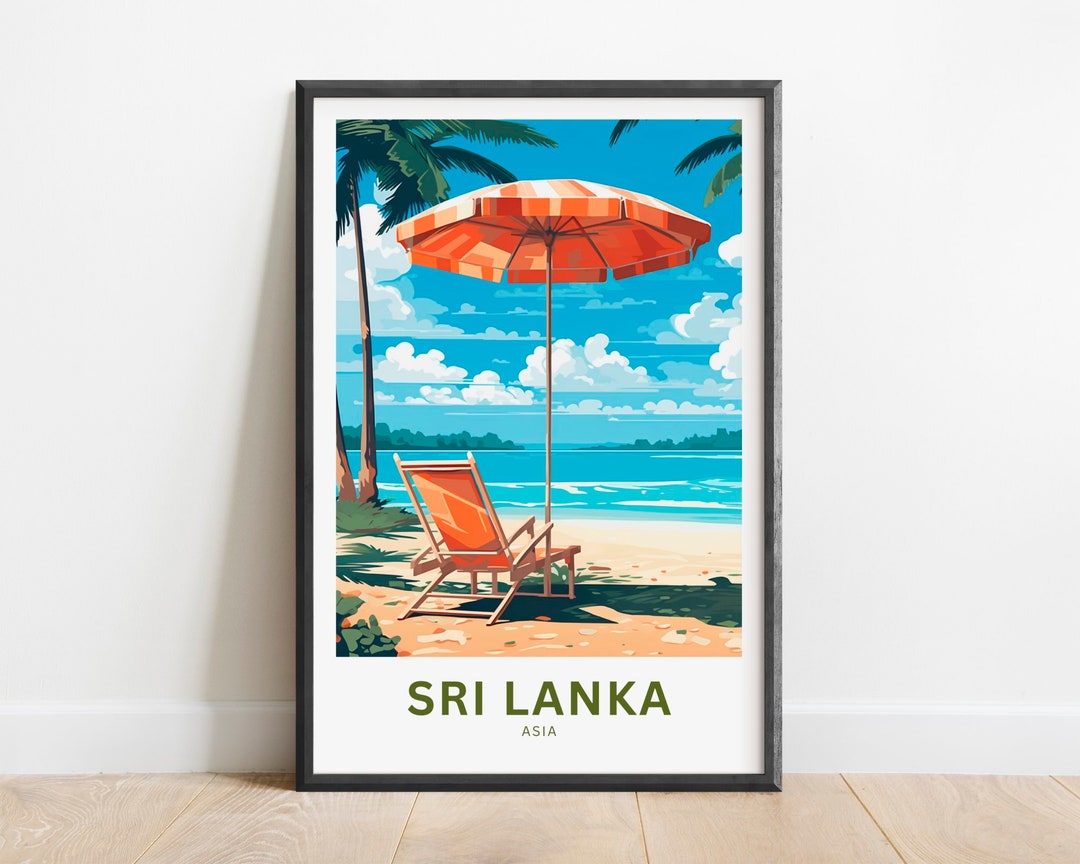 Sri Lanka Travel Print - Sri Lanka Poster, Asia Wall Art, Framed ...