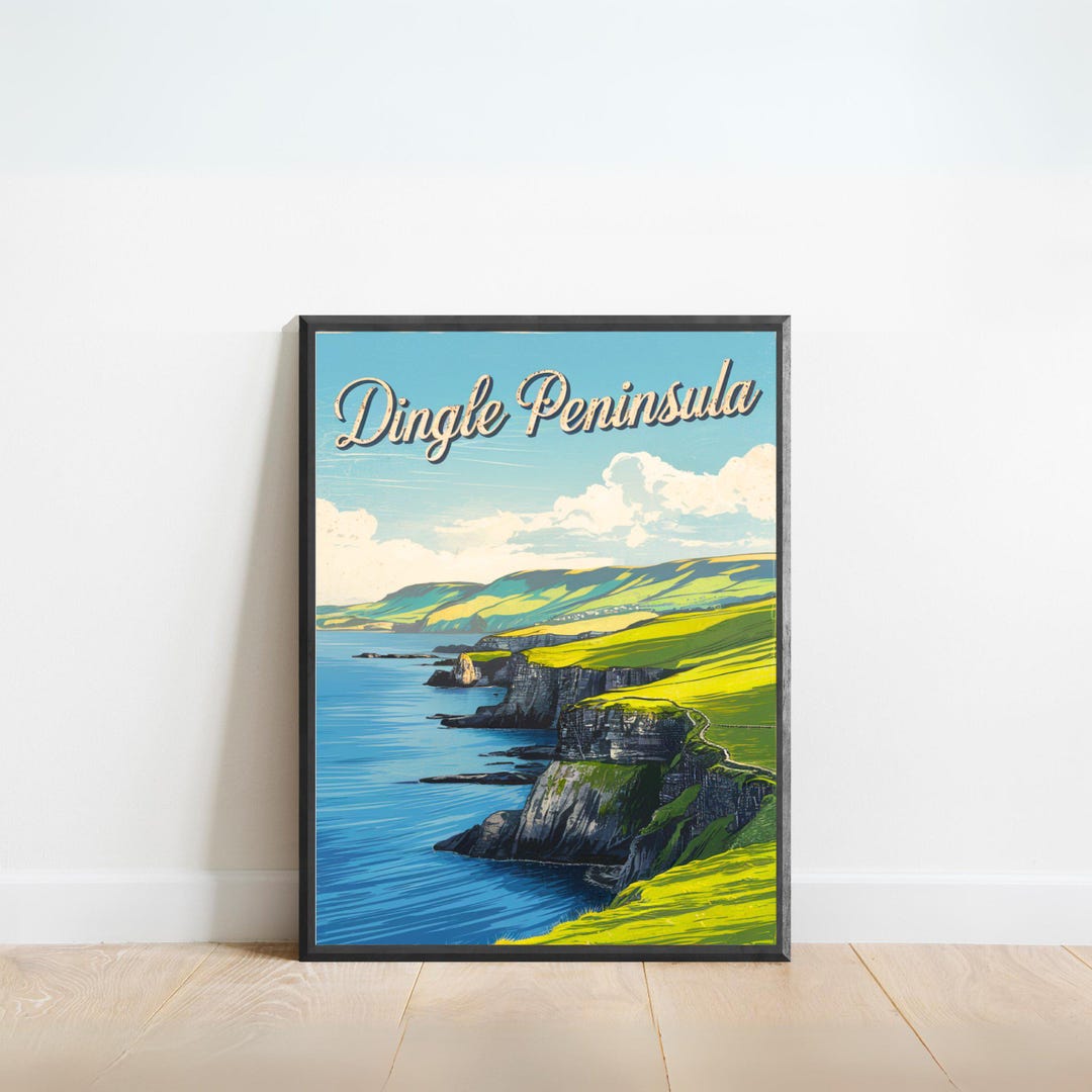 Dingle Peninsula Vintage Travel Poster - Dingle Peninsula Print ...