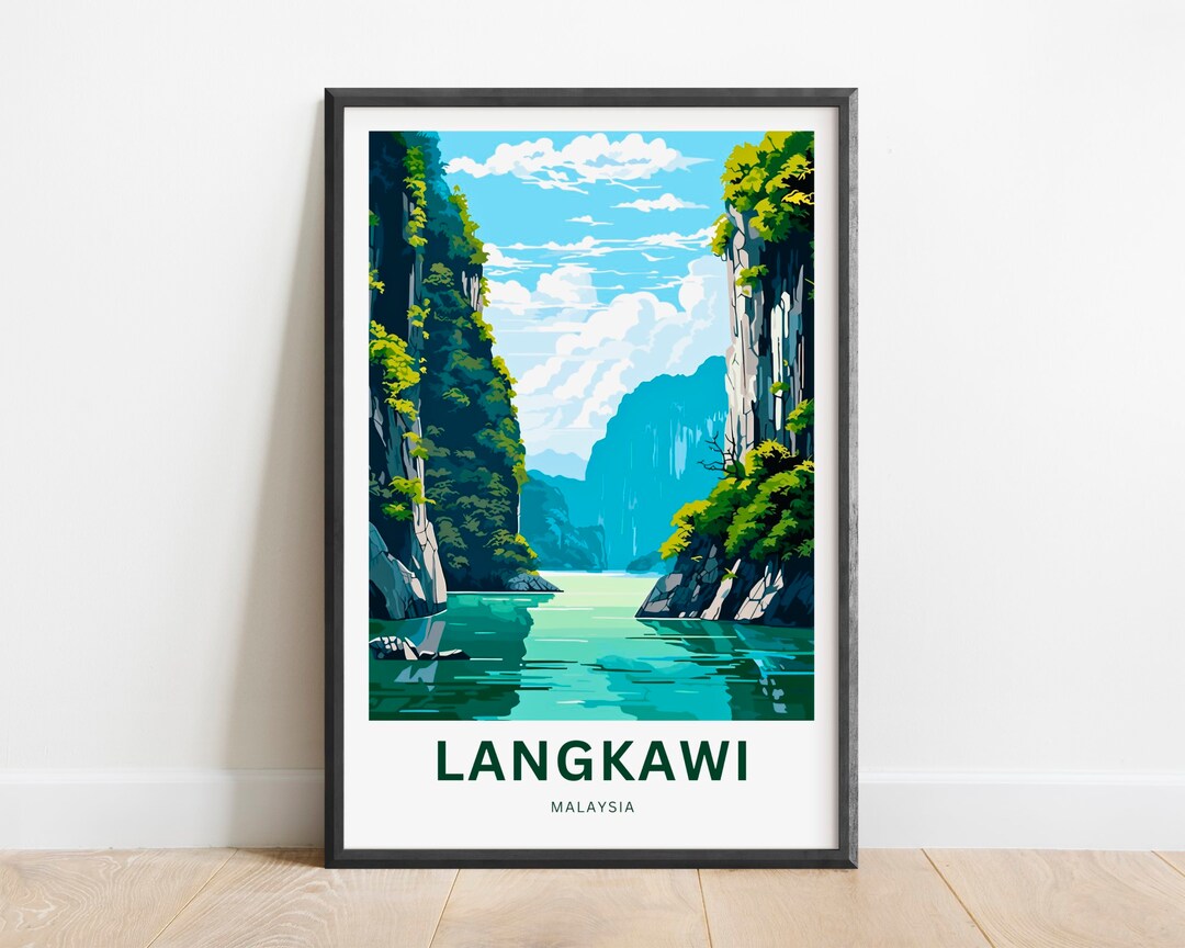 Langkawi Travel Print - Langkawi Poster, Malaysia Wall Art, Framed ...
