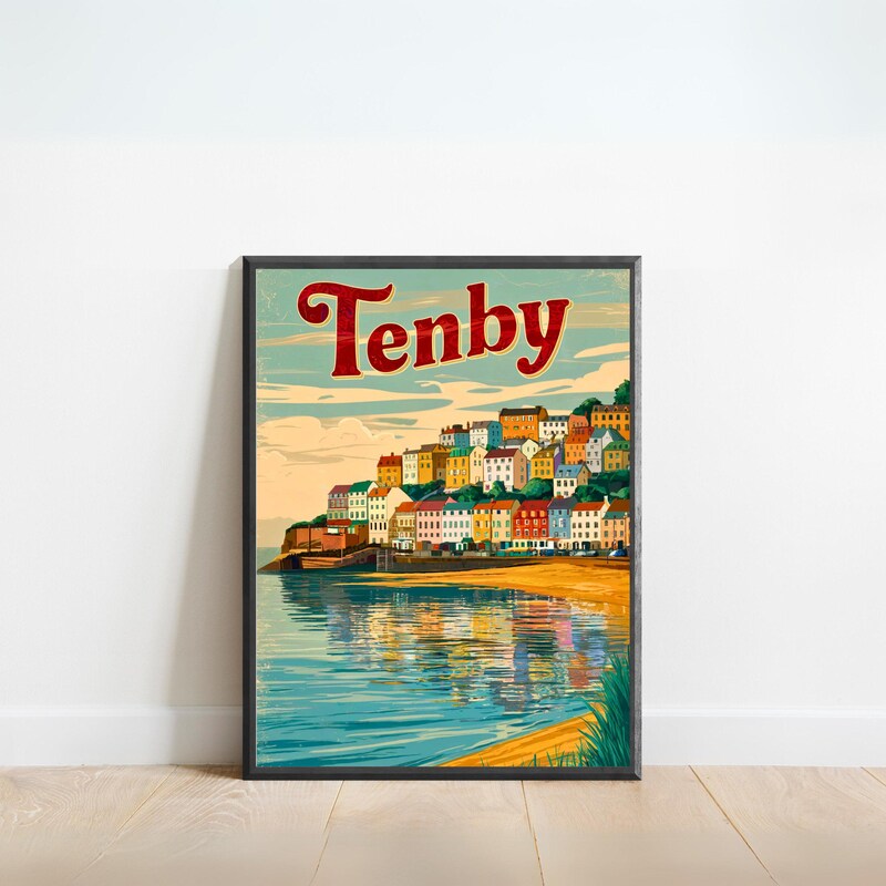 Vintage Tenby Poster - Etsy