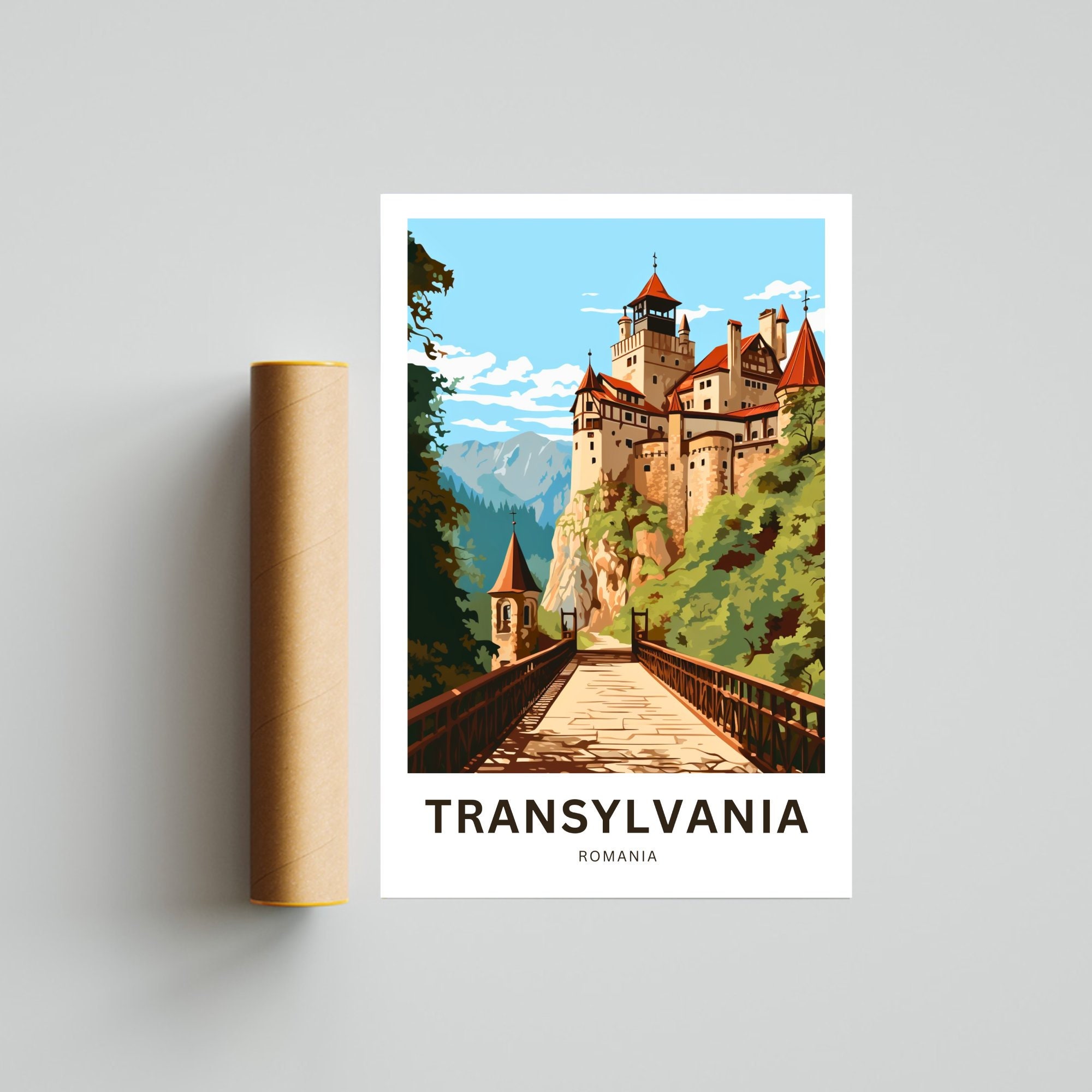 Transylvania Travel Print - Transylvania Poster, Romania Wall Art ...