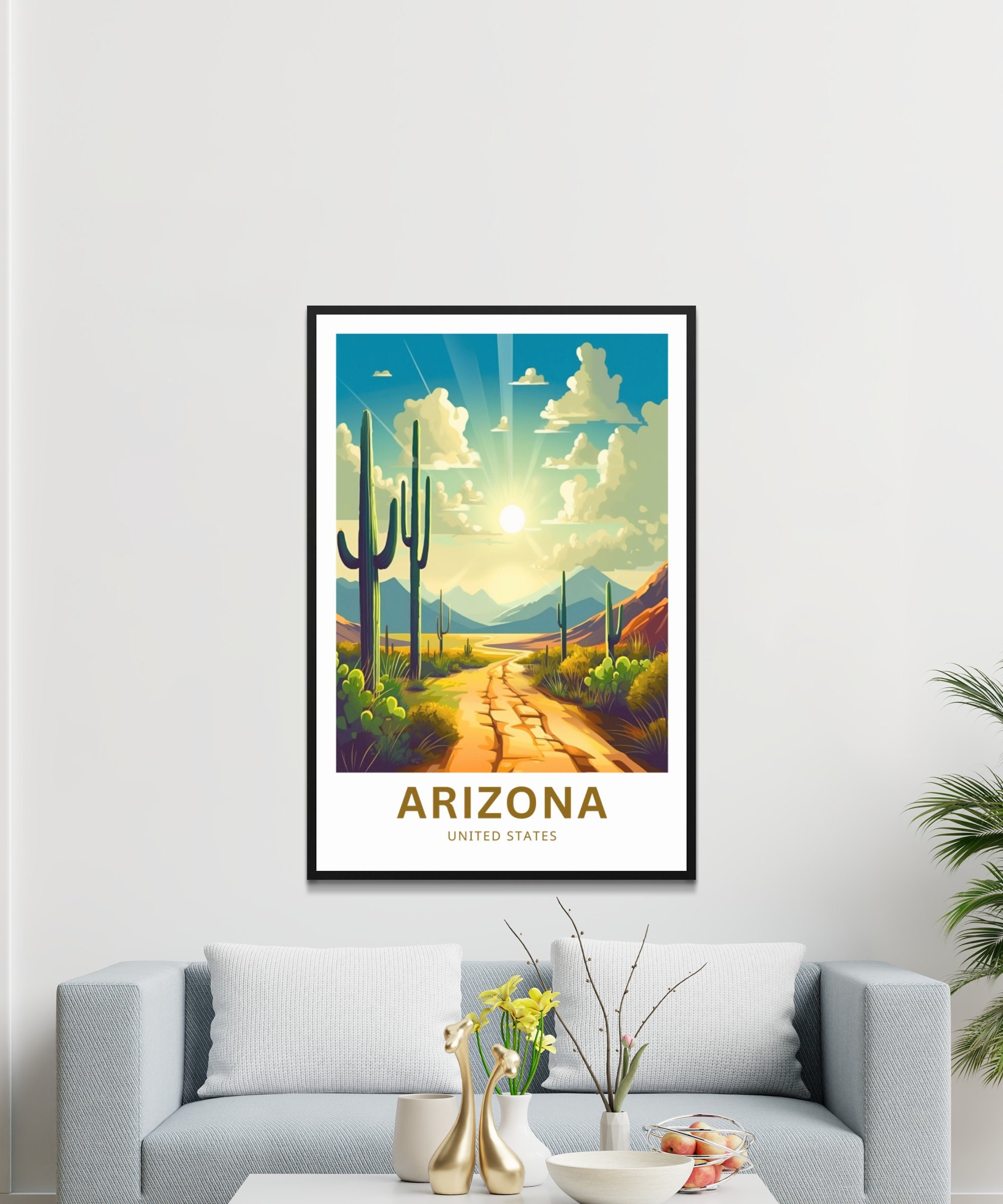 Arizona Travel Print - Arizona Poster, United States Wall Art, Framed ...