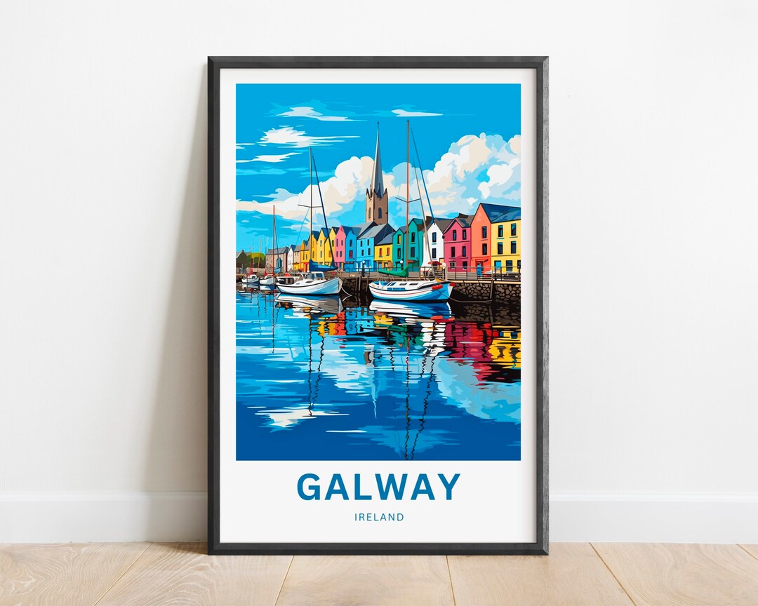 Galway Travel Print - Galway Poster, Ireland Wall Art, Framed Present ...
