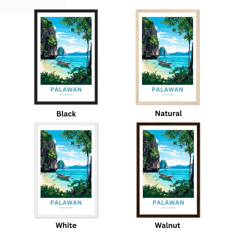 Palawan Travel Print - Palawan Poster, Philippines Wall Art, Framed ...