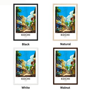 Kochi Travel Print - Kochi Poster, India Wall Art, Framed Present, Gift ...