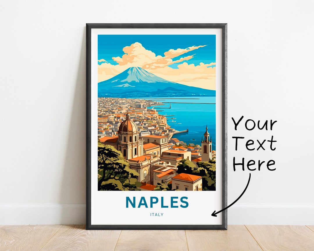 Personalized Naples Travel Print - Naples Poster, Italy Wall Art ...