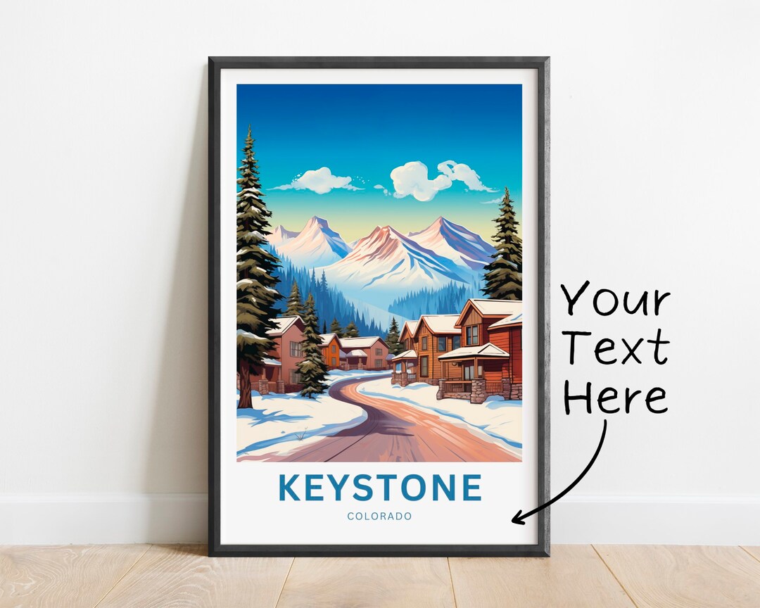 Personalized Keystone Travel Print - Keystone Poster, Colorado Wall Art ...