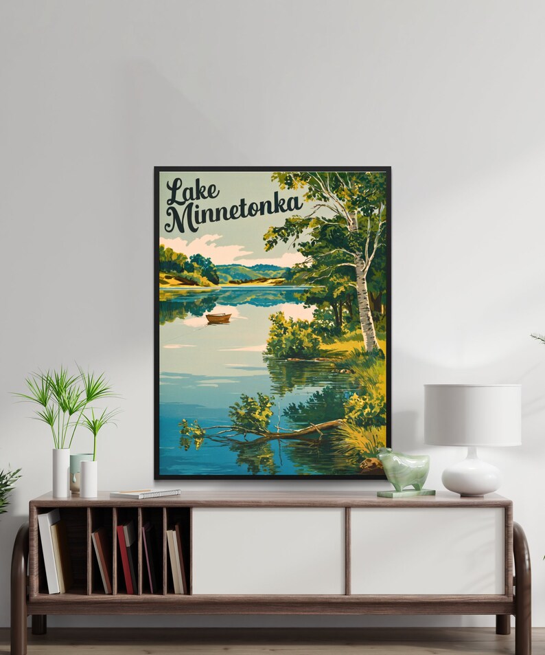 Lake Minnetonka Vintage Travel Poster - Lake Minnetonka Print ...