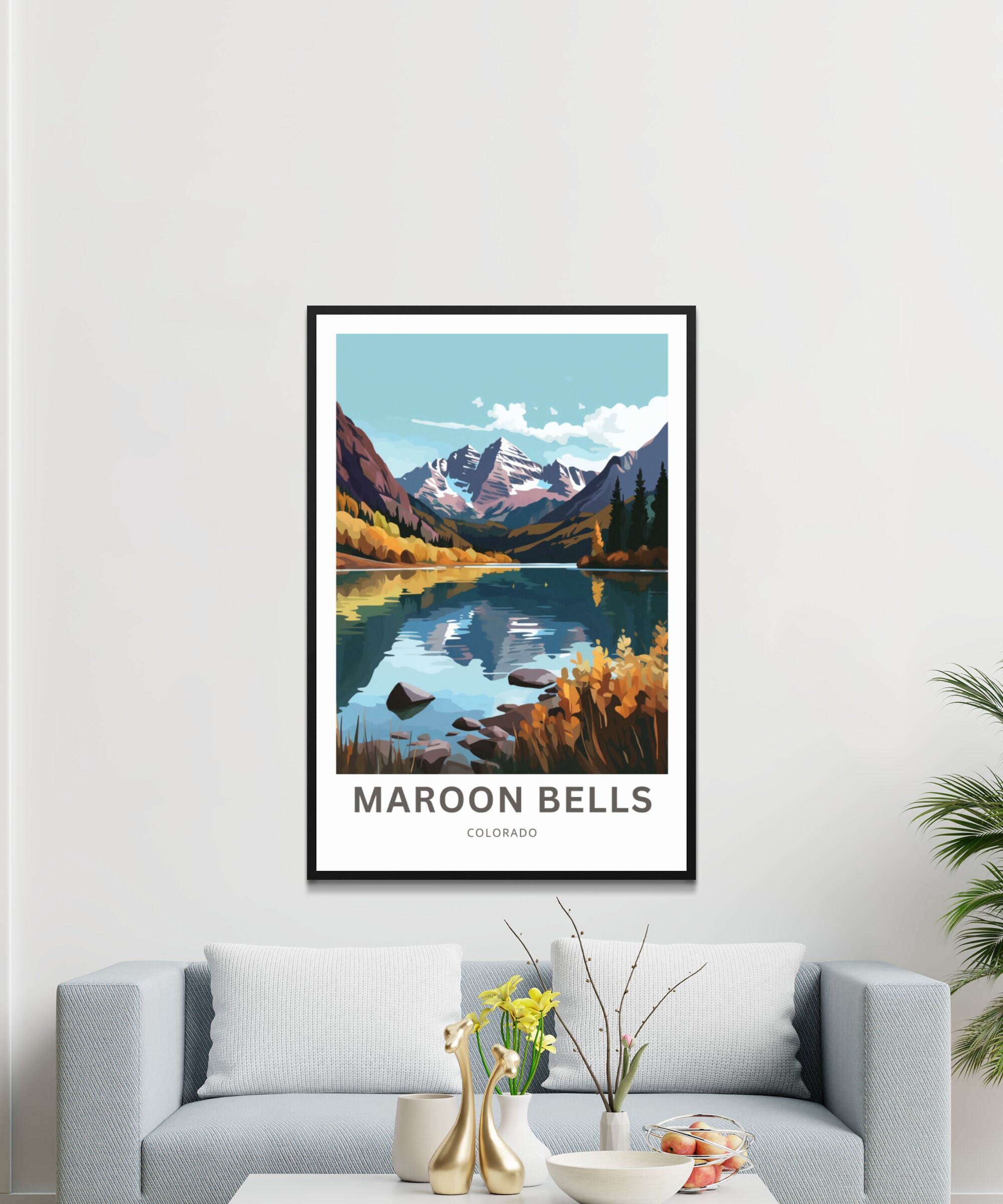 Personalized Maroon Bells Travel Print Maroon Bells Poster - Etsy