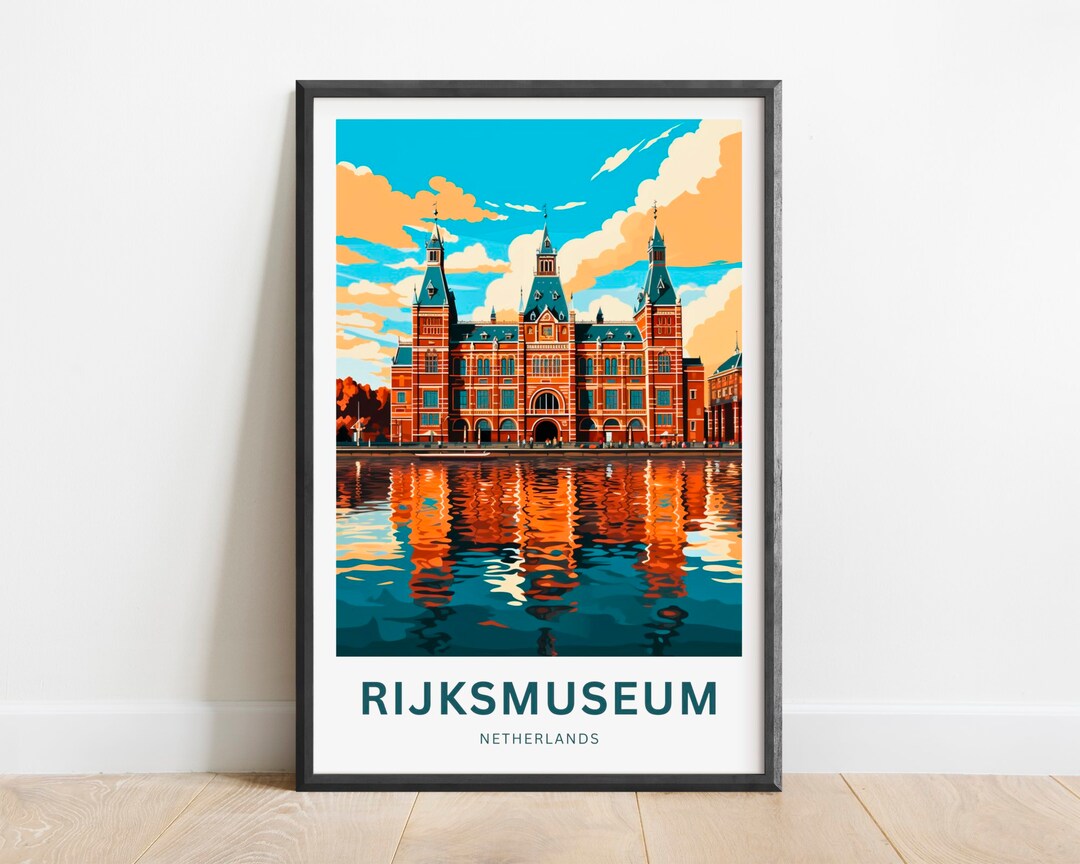 Rijksmuseum Travel Print - Rijksmuseum Poster, Netherlands Wall Art ...