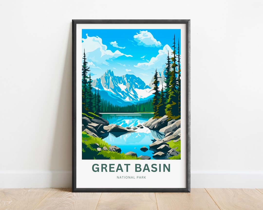 Great Basin National Park Travel Print - Great Basin Poster, National ...
