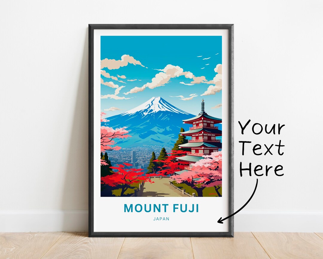 Personalized Mount Fuji Print - Mount Fuji Poster, Japan Wall Art ...