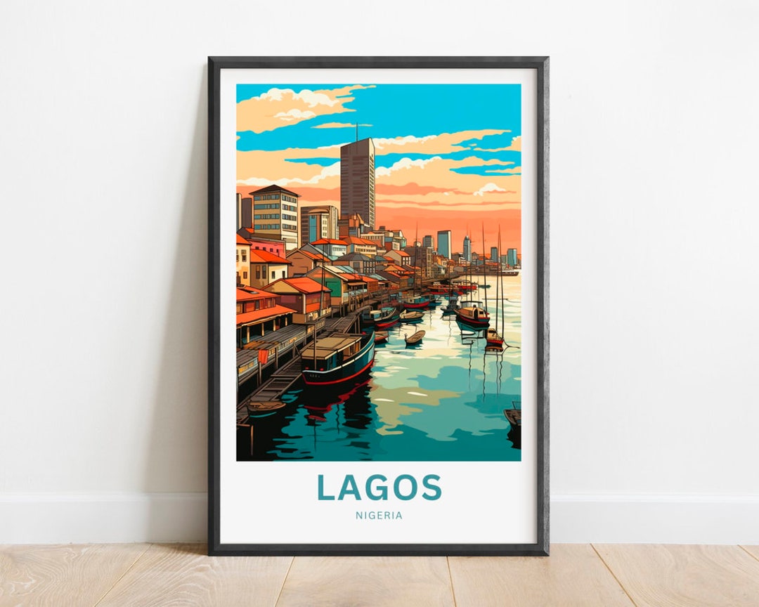Lagos Print Lagos Poster, Nigeria Wall Art, Framed Present, Gift ...