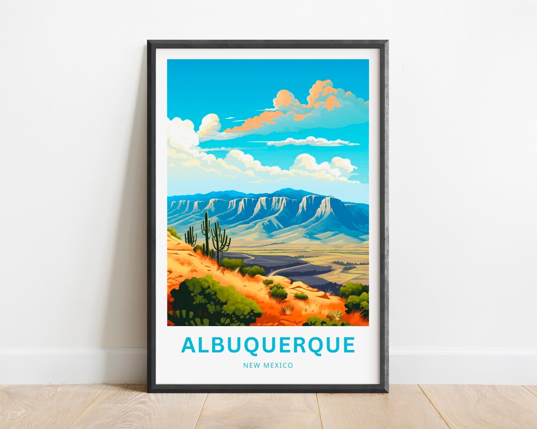 Albuquerque Travel Print - Albuquerque Poster, Albuquerque Wall Art ...