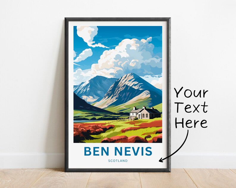 Personalized Ben Nevis Travel Print - Ben Nevis Poster, Scotland Wall ...