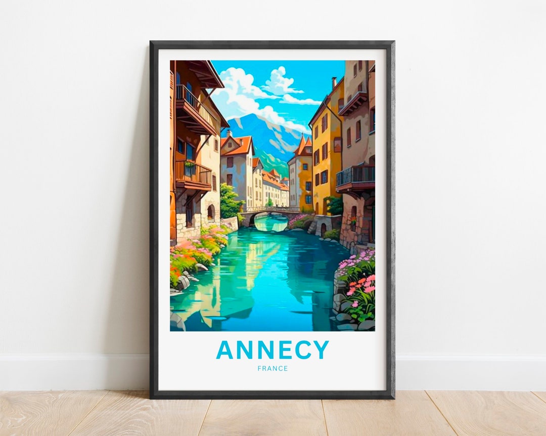 Annecy Travel Print Annecy Poster, France Wall Art, Framed Present ...