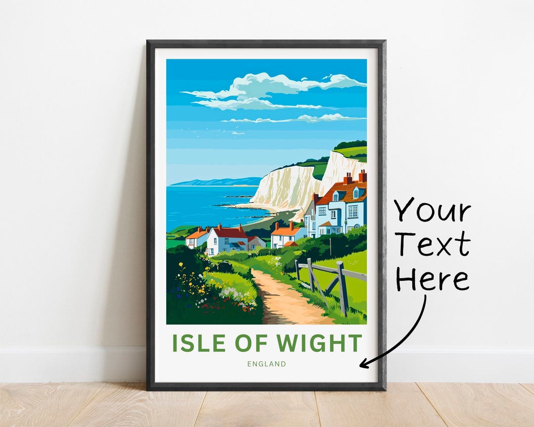 Personalized Isle of Wight Travel Print - Isle of Wight Poster, England ...