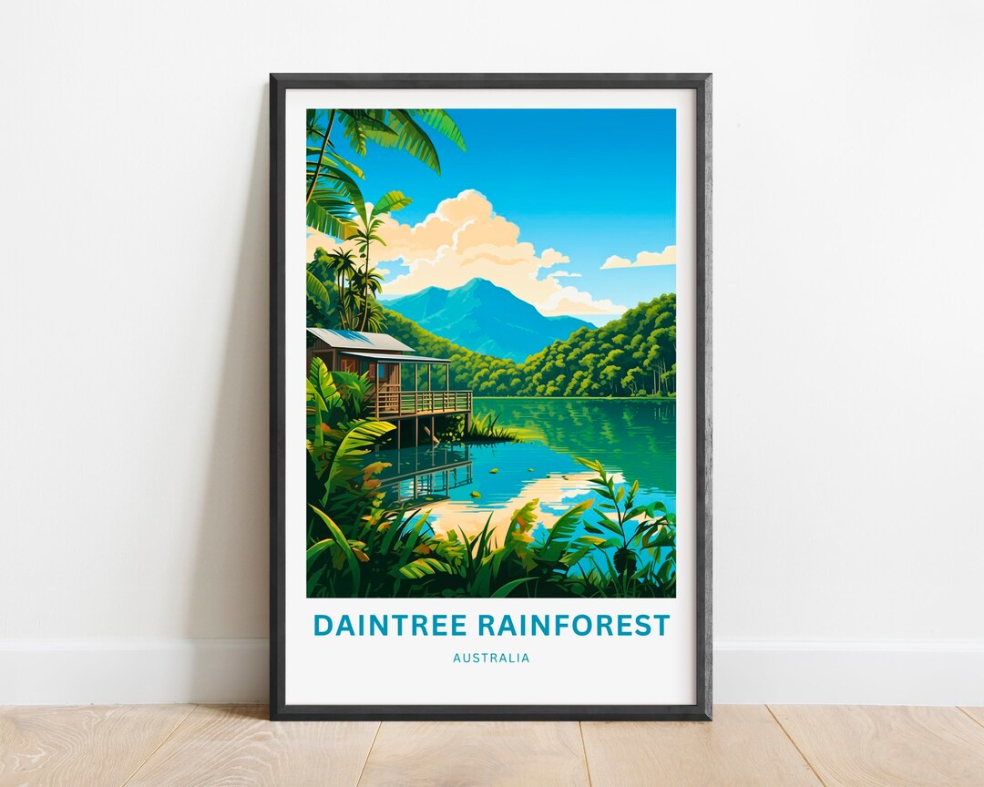 Daintree Rainforest Travel Print Daintree Rainforest Poster, Queensland ...