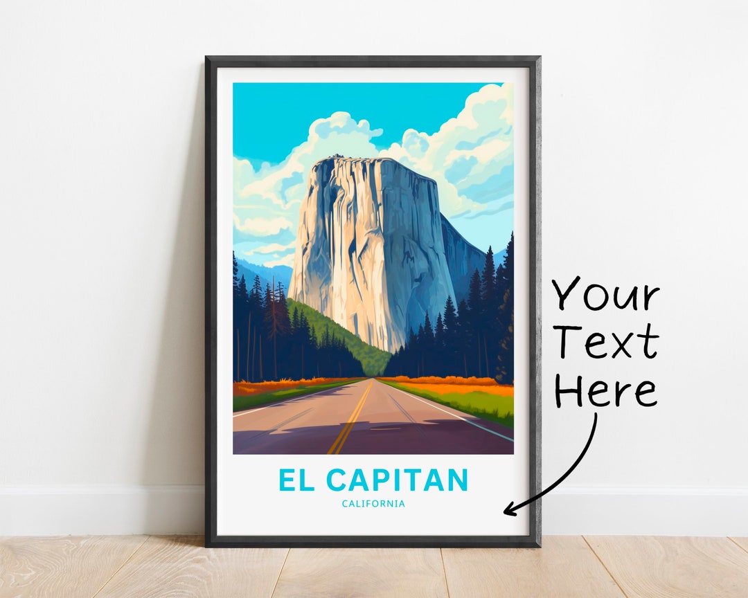 Personalized Yosemite El Capitan Travel Print - Yosemite El Capitan ...
